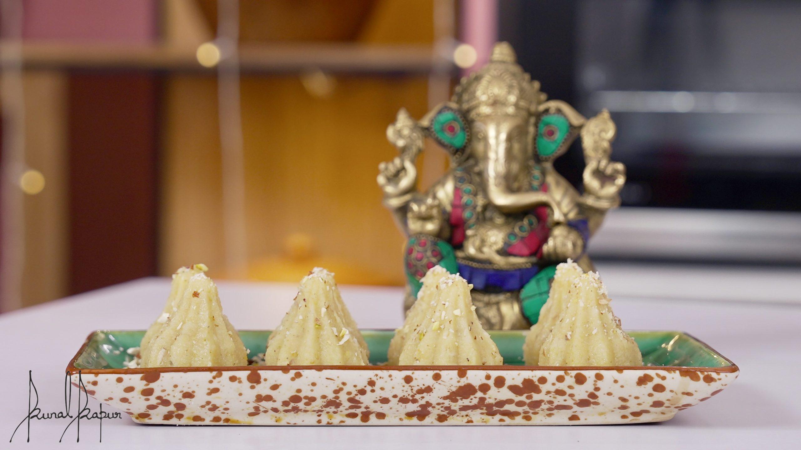Coconut Mawa Modak | No Rice No Suji Instant Modak - Chef Kunal Kapur